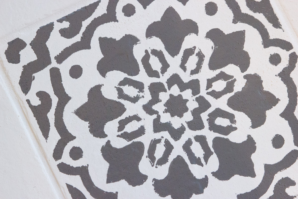 How I Painted My Ugly Tile Floor With Stunning Results - Rooted Childhood