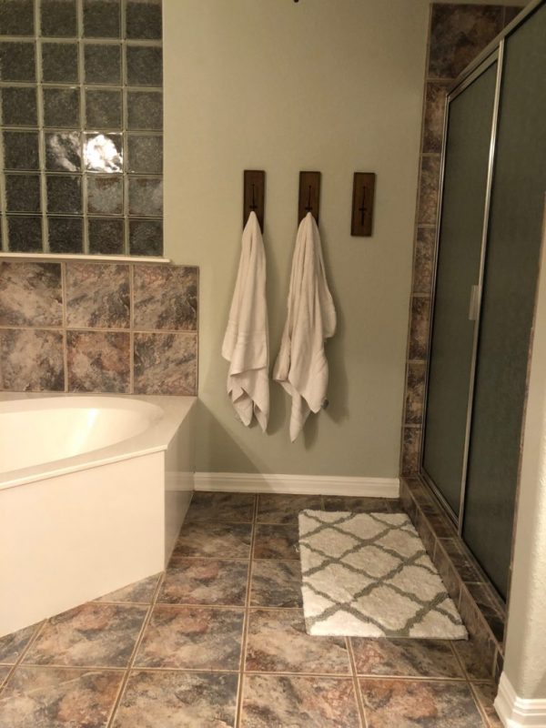 How I Painted My Ugly Tile Floor With Stunning Results - Rooted Childhood