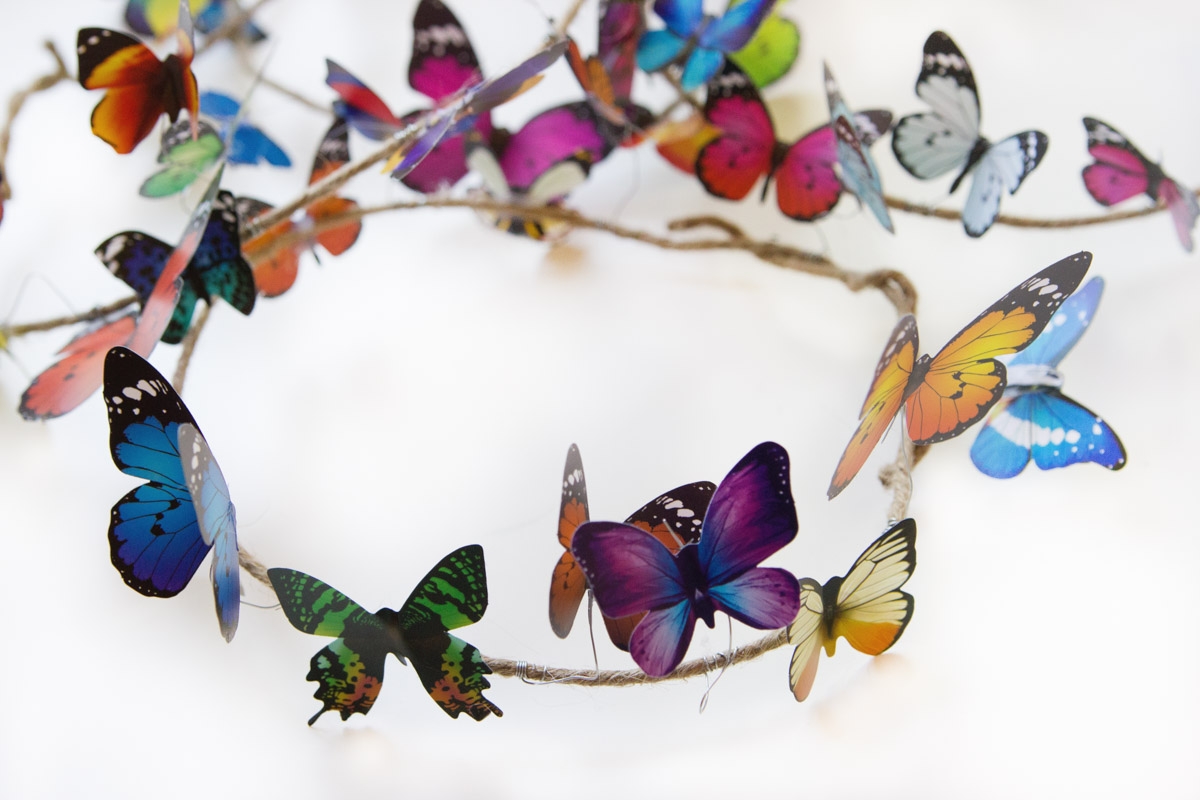 Simple DIY Butterfly Crowns - Rooted Childhood