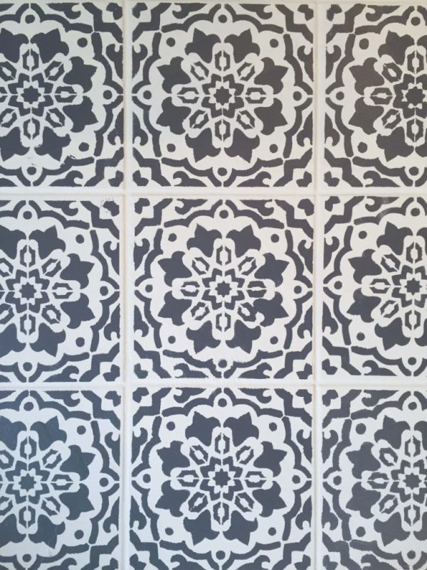 How I Painted My Ugly Tile Floor With Stunning Results - Rooted Childhood