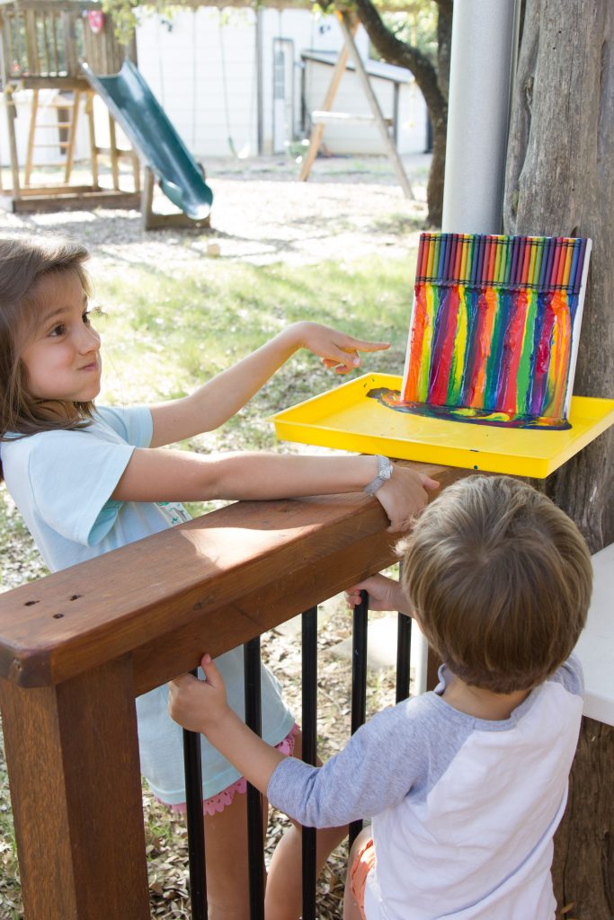 Sun Melted Crayon Art - Rooted Childhood