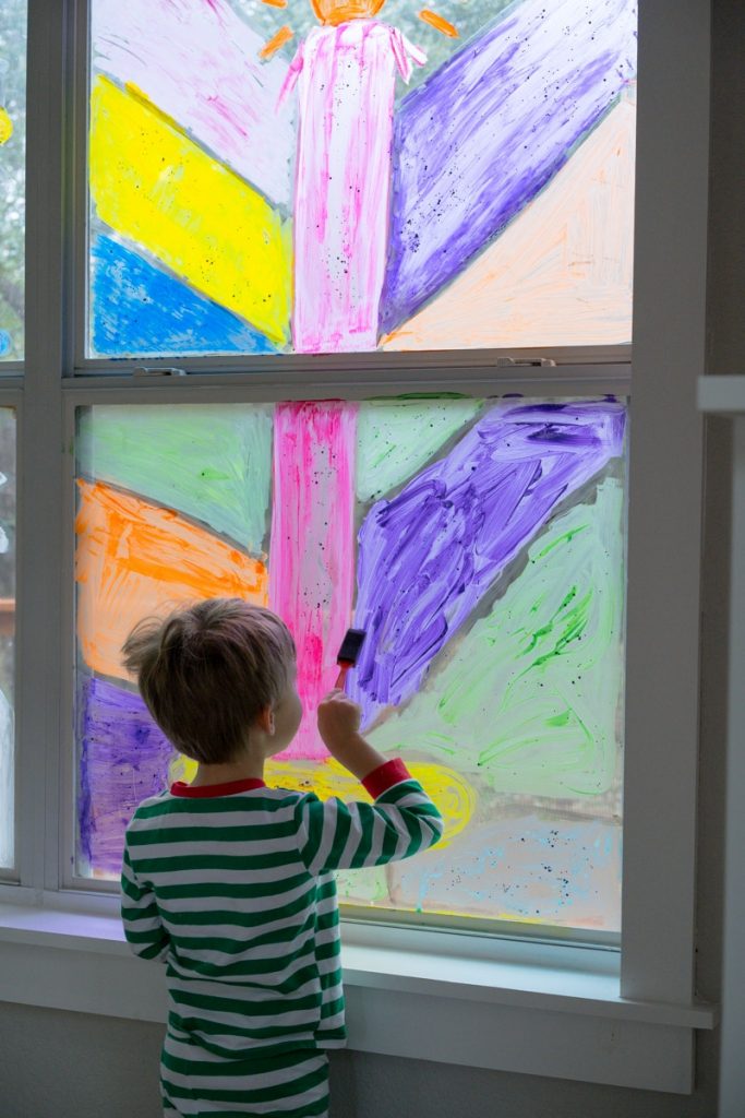 Window Painting for Kids - Rooted Childhood