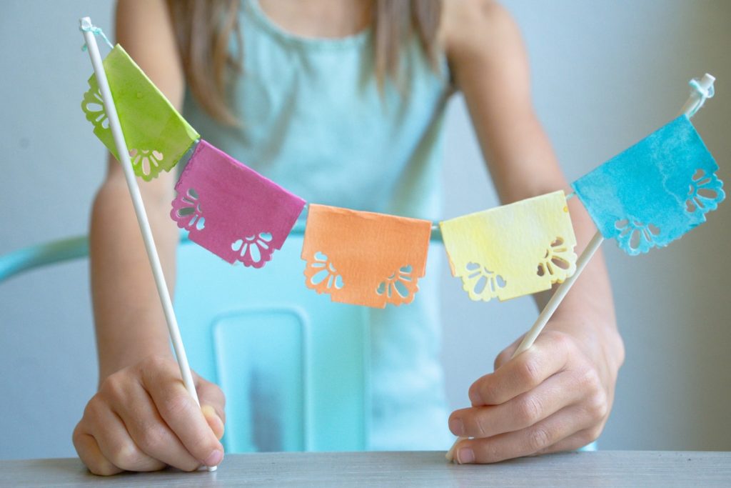 DIY Papel Picado Cake Banner - Rooted Childhood
