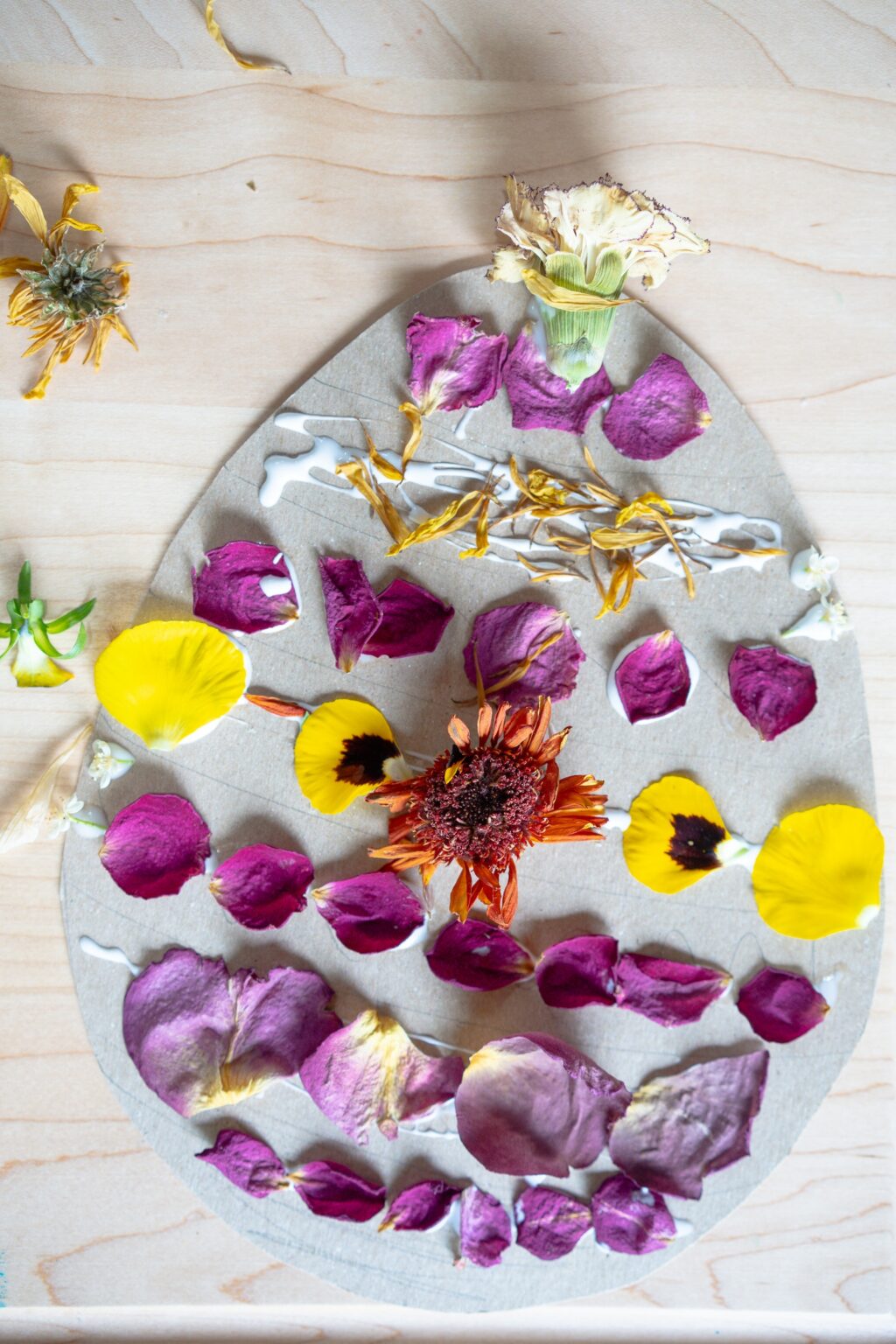 Recycled Cardboard Spring Nature Craft - Rooted Childhood