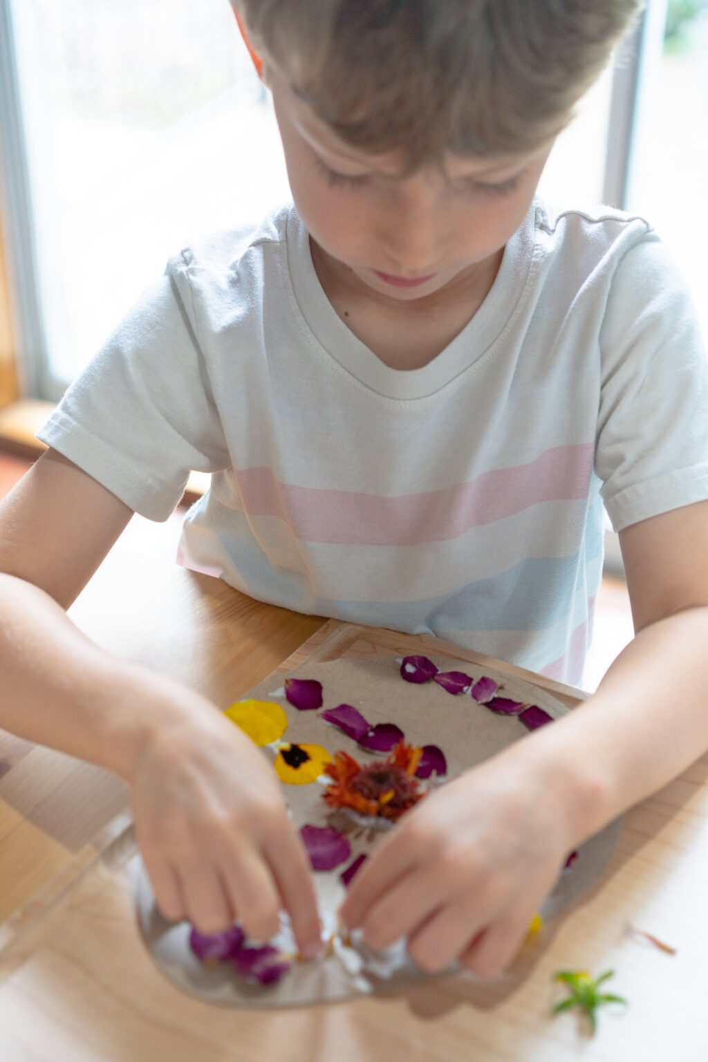Recycled Cardboard Spring Nature Craft - Rooted Childhood