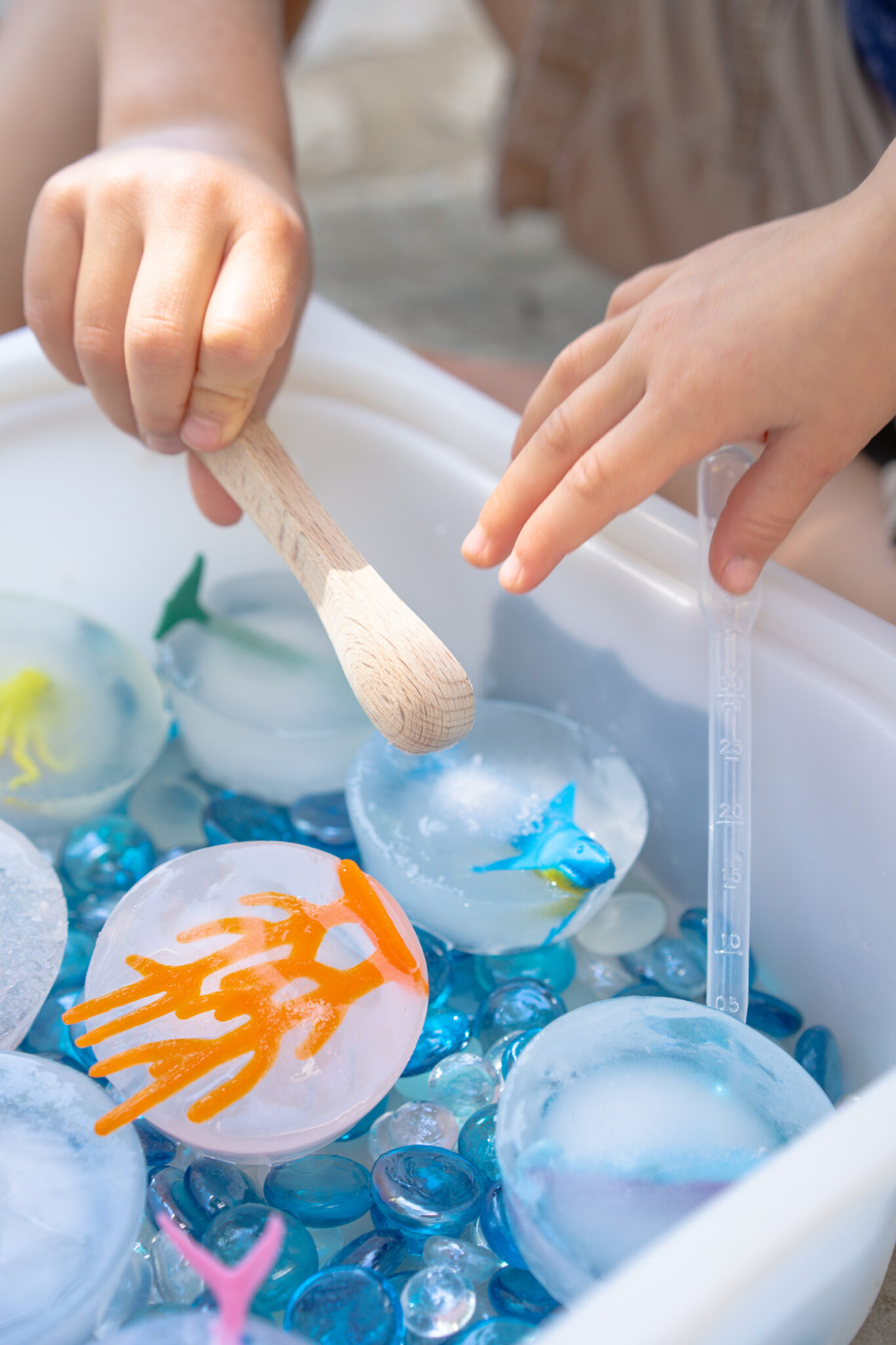 Sea Animal Rescue- Ice Cube Sensory Play - Rooted Childhood
