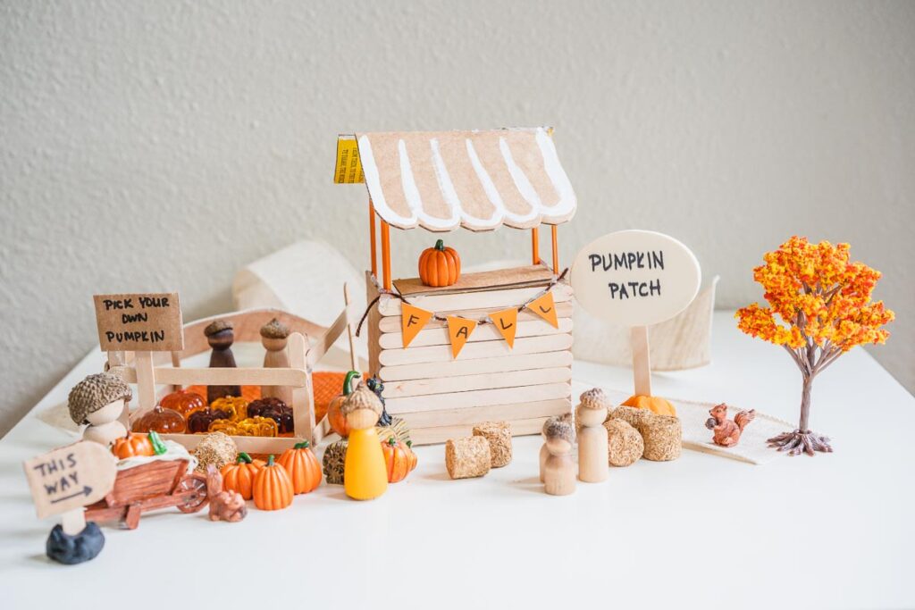 Mini Pumpkin Patch Play Scene - Rooted Childhood